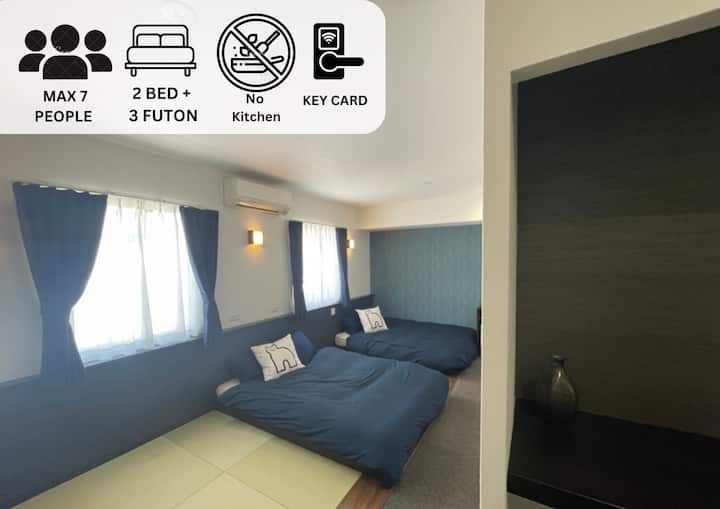 1001関西万博まで30分関西空港から40分難波まで2分京都奈良1時間(電車で)3人以上可能 -