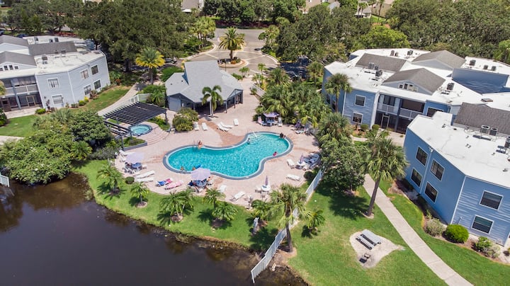 Golf Retreat 2br/2ba Lakes,pool,top Attractions - Orlando International Airport (MCO)
