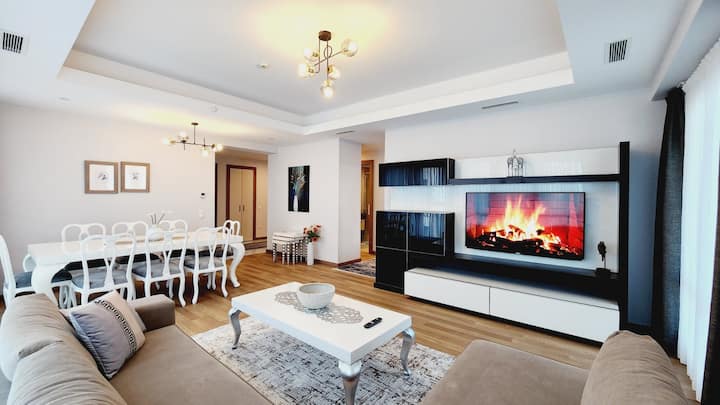 Lüks Mobilyalı Balkonlu 3 Yatak Odalı Residence - Kilyos