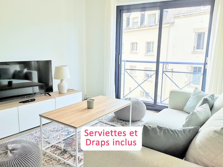 Appartement Spacieux - Parking - Wifi - 2p - Vannes