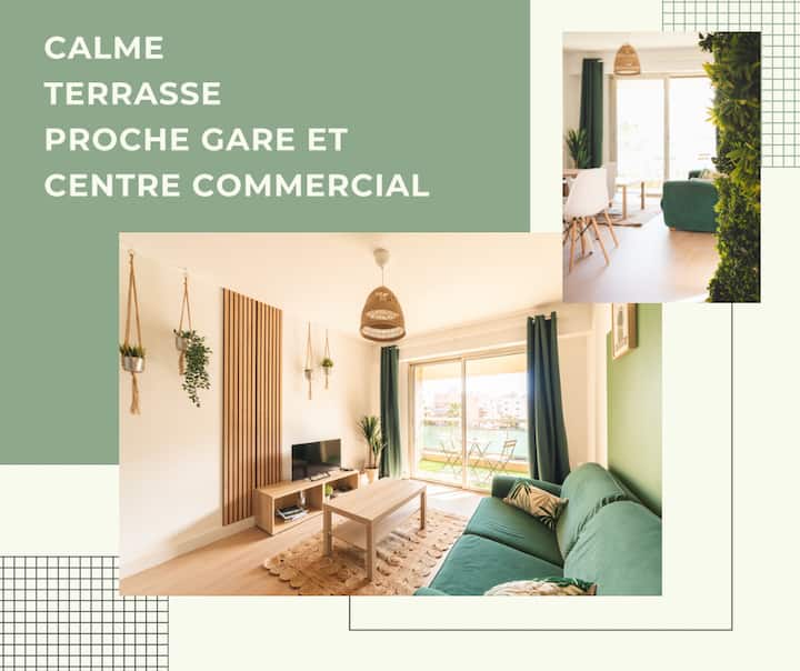 T2 Avec Terrasse Au Calme Proche Gare Avec Clim - Cagnes-sur-Mer