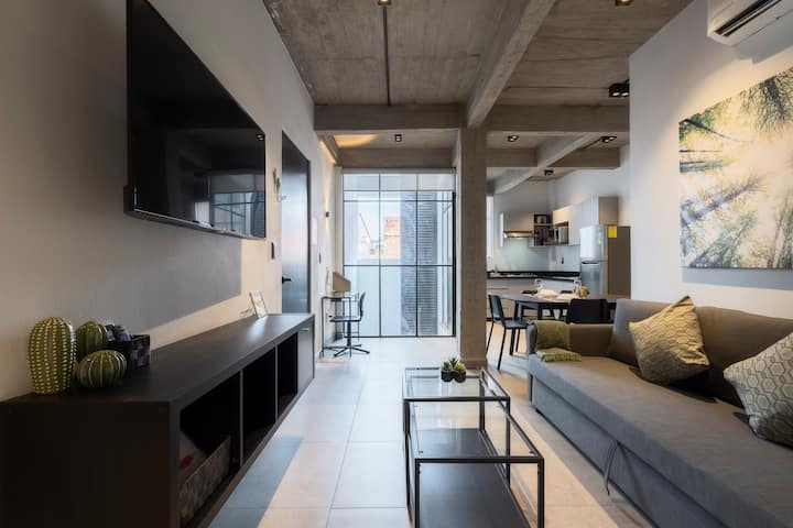 P301 Apt 2bdrm 2bath Ac Private Balcony Rooftop - Mexico City