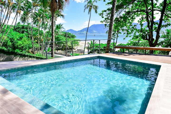 9 Pessoas 4 Suites  Ar Cond Churrasqueira Piscina - Ilhabela