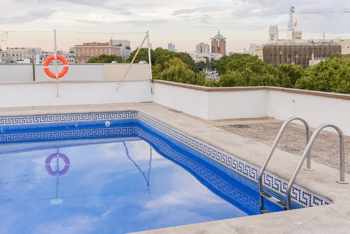Paseo Del Prado I - Studio Avec Piscine Et Terrasse - Madrid