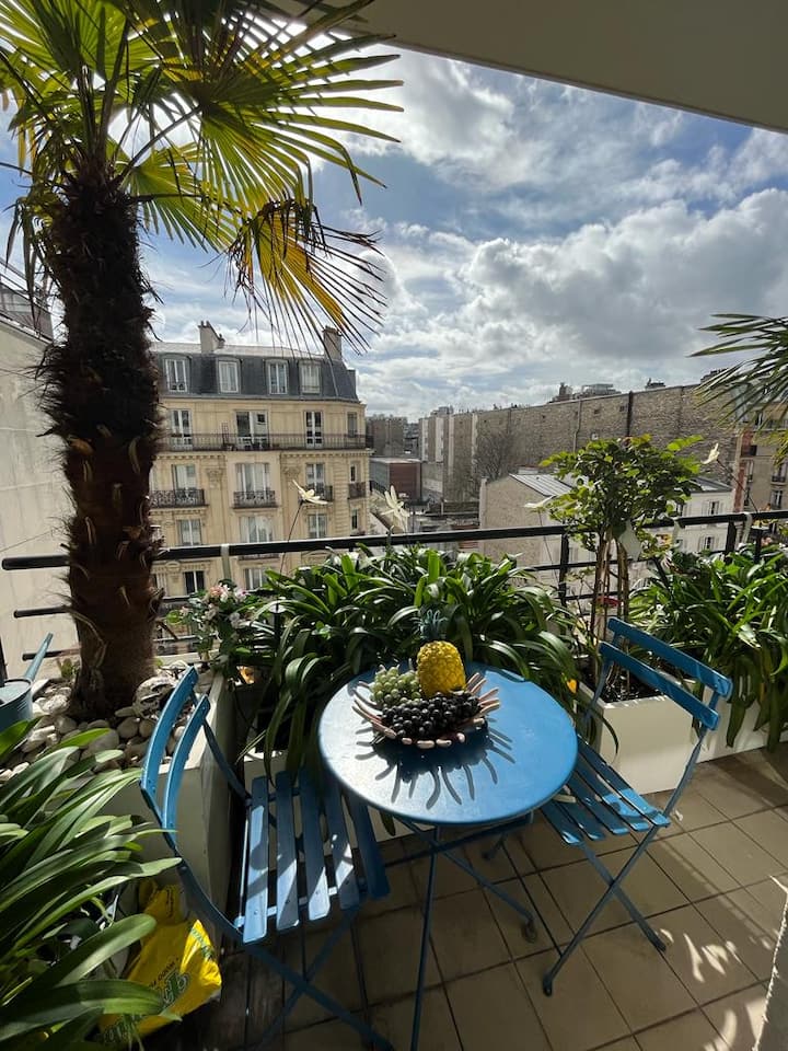 Tour Eiffel 14 Min- Parking -Terrasse Rue Lecourbe - Paris