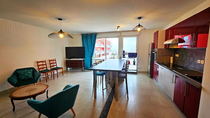 Appt. Confort 6 Pers. / Piscine / Garage / Vue - Sète