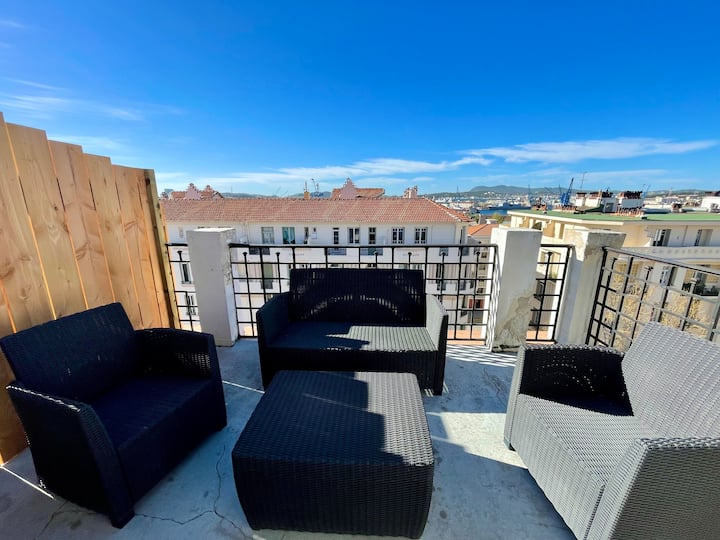 Studio Terrasse & Climatisation - Toulon