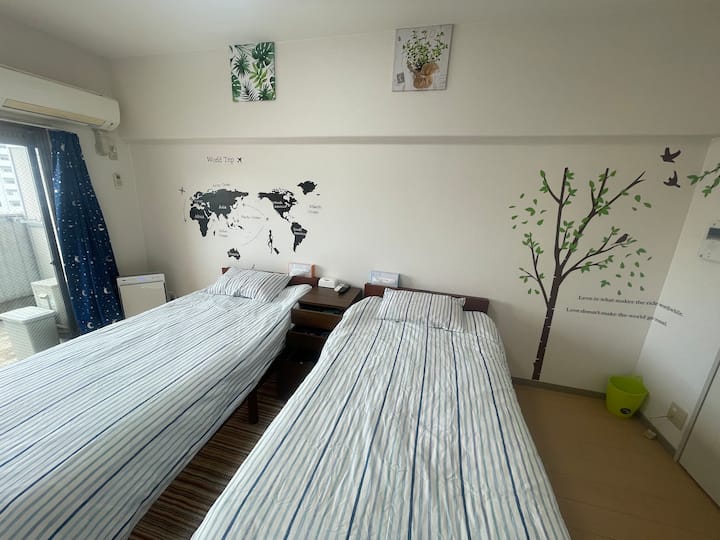立地超いい丸貸し切りお部屋です！キャナルシティ博多徒歩7分、地下鉄天神南駅まで徒歩7分です！ - 天神