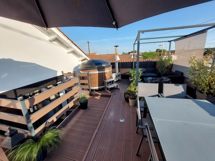 Maison Rooftop Spa Norvégien 5 Min De La Plage - Angles