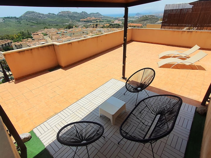 Magnificent Views, Pool, Wifi And Private Solarium - Águilas