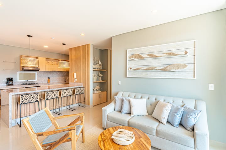 Dreamy 2 Bdrm Apt With Beach Access, Pool &Jacuzzi - Santa Marta