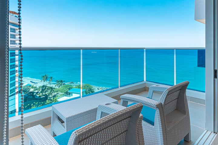 3 Bdrm Imposing Ocen View, Beach Acces & Pool - Santa Marta