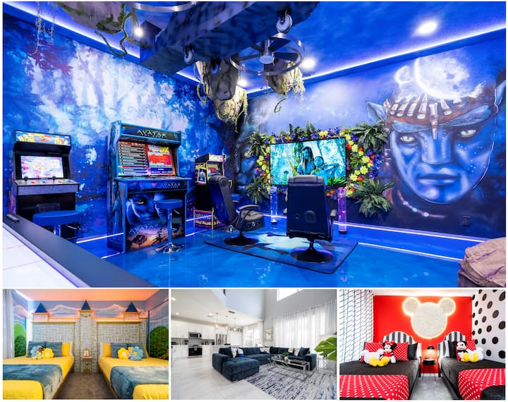 Enchanting 6br: Themed Rooms, Game Room & Resort - Kissimmee, FL