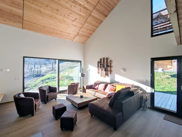 Chalet Sur Piste De Ski, Sauna & Spa, Vue Mt Blanc - Combloux