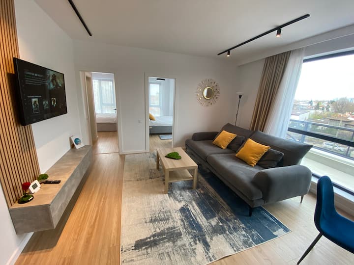 New Bulding/central 2 Luxury Bedrooms/view/parking - Bucharest
