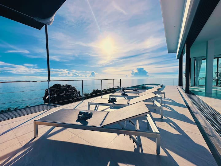 Luxueuse Villa Valentin Vue Mer Coucher De Soleil - パンガン島