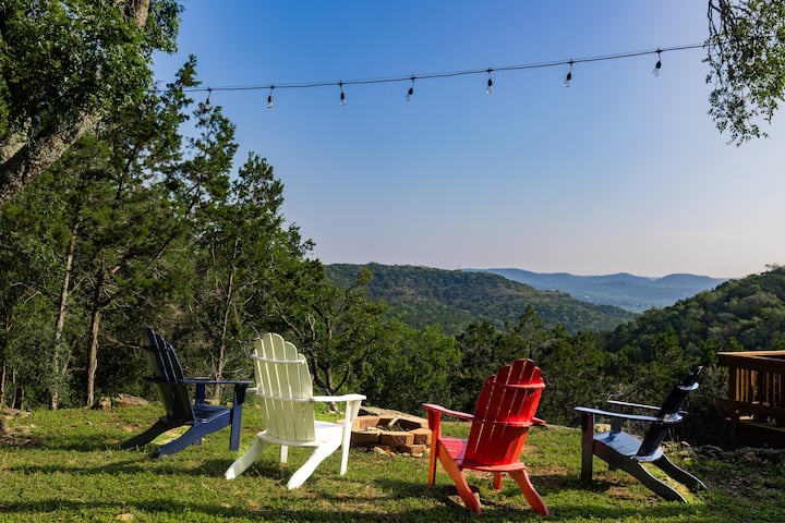 Secluded Cabin With Scenic Views Fire Pit Bbq - Canyon Lake, TX