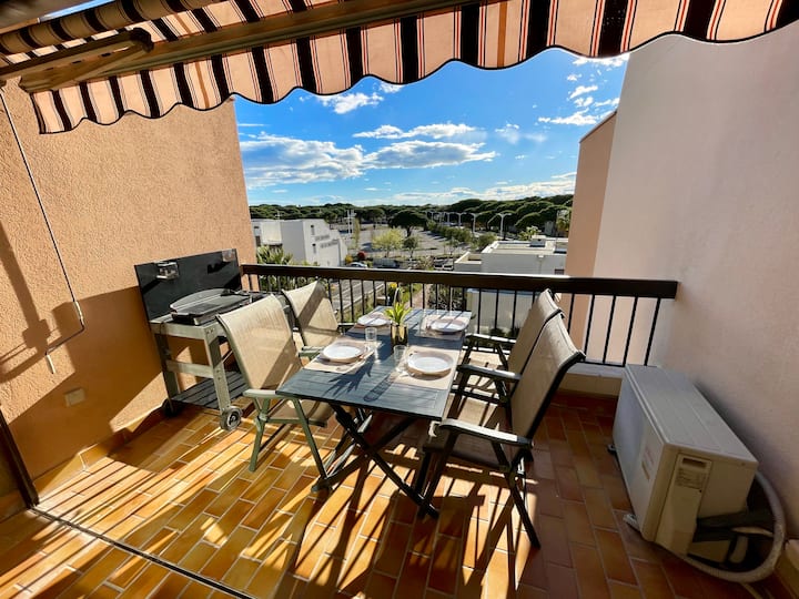 Studio à 350m De La Plage, Terrasse, Parking, Clim - Le Grau-du-Roi