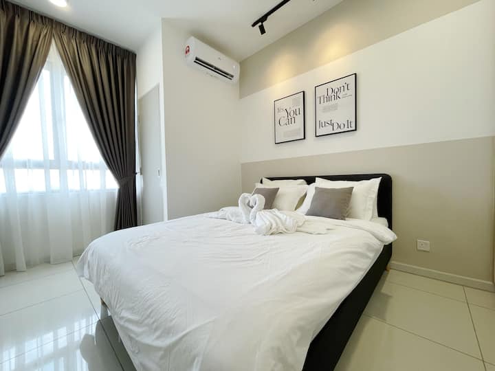 #Hsj1c Cozy 1bedroom 4pax Wifi&netflix S&thomez民宿 - Dengkil