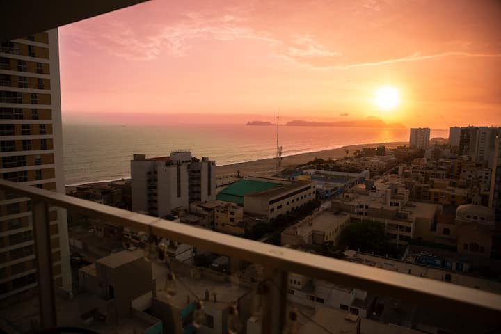 Excepcional Vista Al Mar 3br Con Gym Con Cochera - Peru