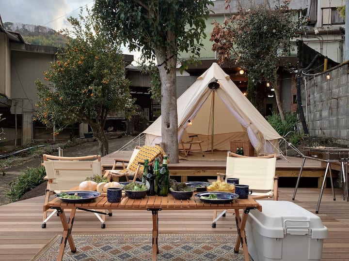 Bbq、テントサウナ、和室に北欧デザインの客室一棟貸し - Atami