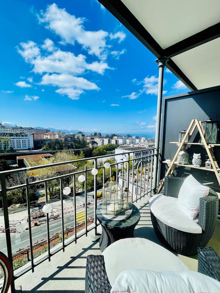 Magnifique Studio Avec Vue - Balcon - Hypercentre - Lausanne