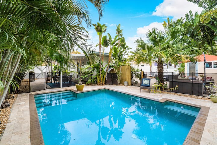 Tropical Heated Pool+hot Tub! Close To Beach! - Fort Lauderdale, FL