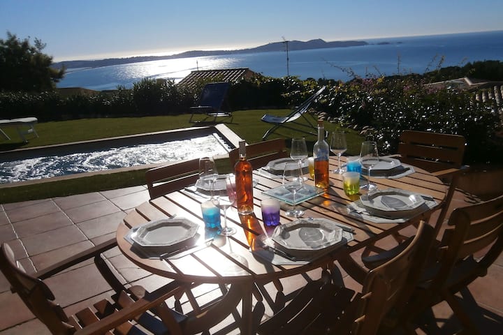 Belle Villa Vue Mer à 180°avec Piscine/spa Chauffé - Plage Notre Dame