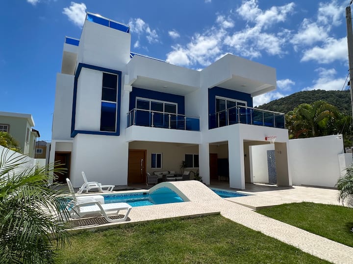 Guarded Pool Villa With Sea View And Solar Plant - Puerto Plata