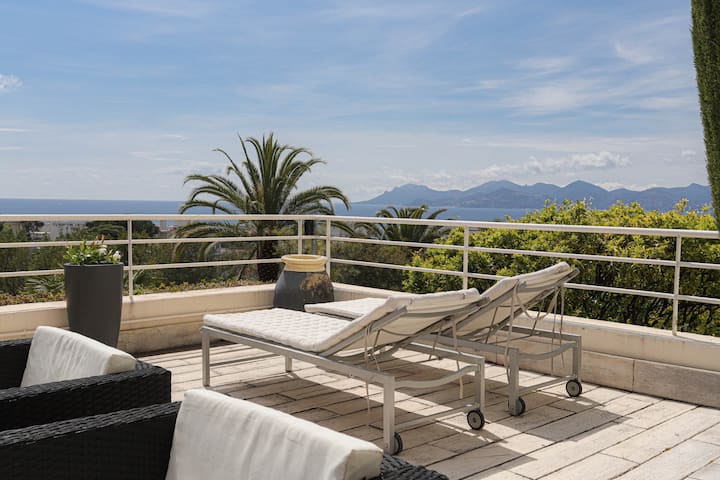 Cannes Centre - Vue Mer, Piscine, Terrasse - Plage du Midi