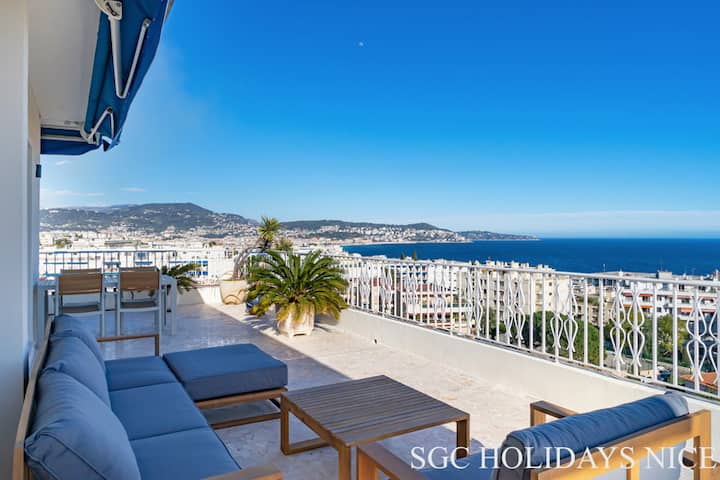 Nizza splendid 2 bedrooms large terrace sea view - Apartments for Rent ...
