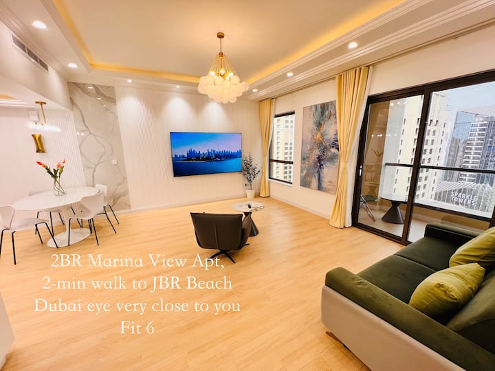 2br Marina View Apt, 2-min To Jbr Beach, Fi 6 - Dubai Marina