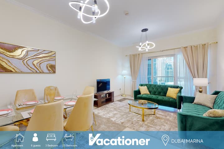 The Zen Tower - Peaceful Three Bedroom - Dubai