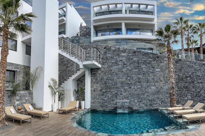 Premium 1bedroom Suite Seaview &Outdoor Jetted Tub - Agios Nikolaos