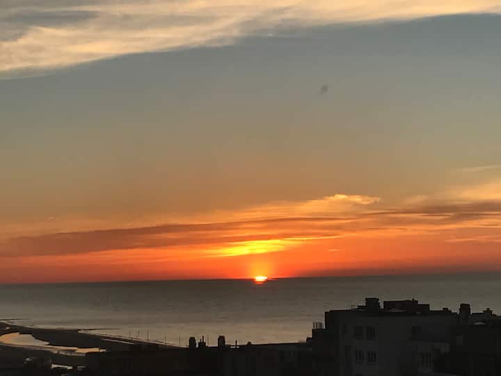 Panoramic Sea & City Skyline From The 14th Floor - Ostende
