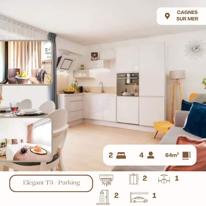 3p  Moderne Villa Renoir Clim Parking Centre Ville - Saint Paul de Vence