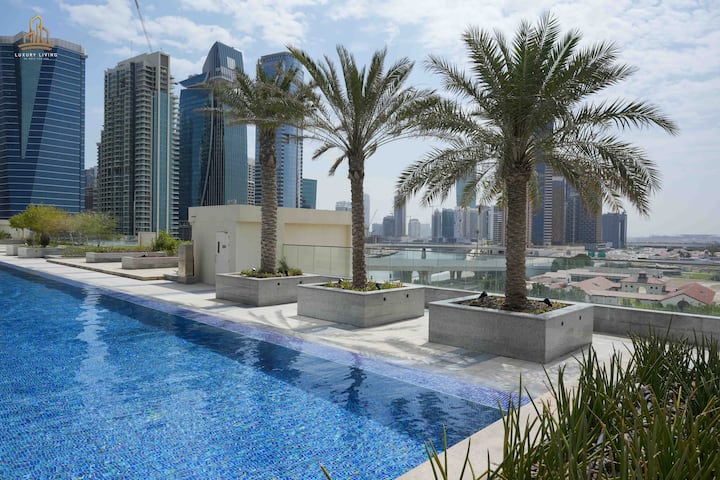 Stylish Canal Views Al Habtoor City - Dubai