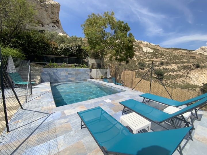 Maison De Charme Vue Panoramique Piscine Partagée - Marseille
