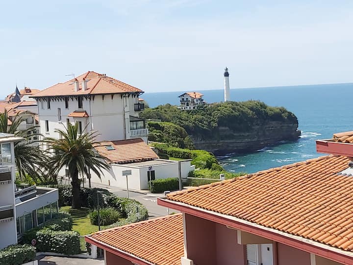 T3 Au Phare De Biarritz 4 Pers Anglet Vue Océan - 比亞里茨