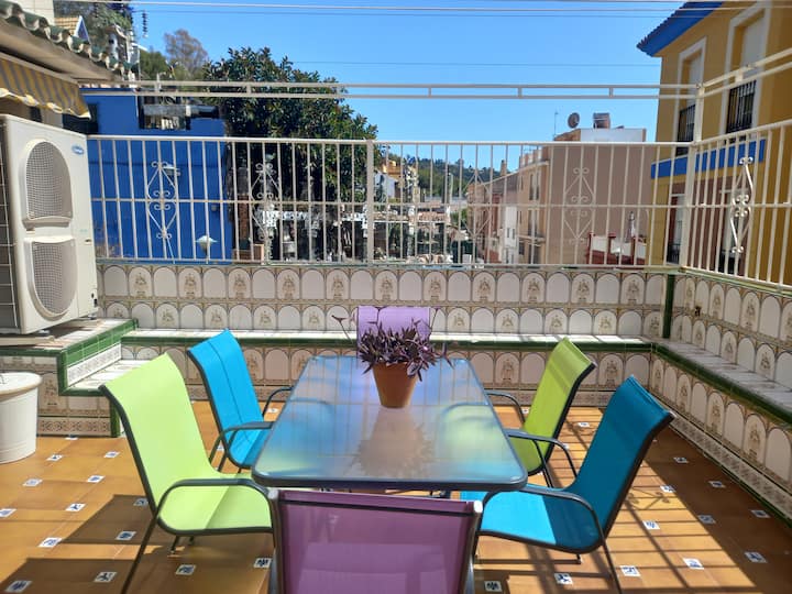 Flat With Terrace A/c 6p In Citycenter 1,5km Beach - Malaga