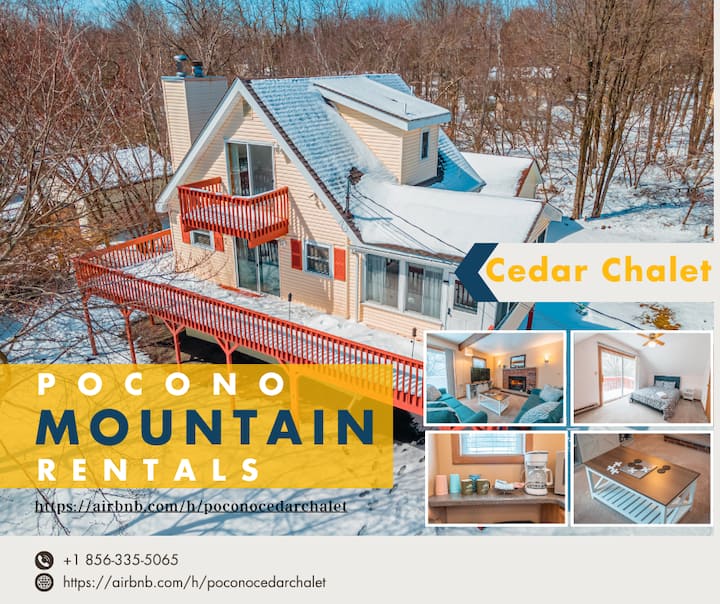 Pocono Chalet W Hot Tub Firepit Games & Pool Table - Pocono Lake