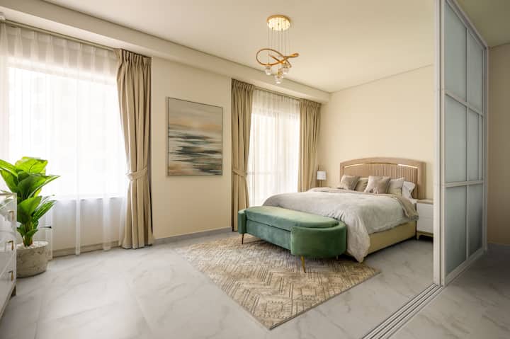 2 Bd Apartment With Sea View, 2 Min From Beach - Dubai