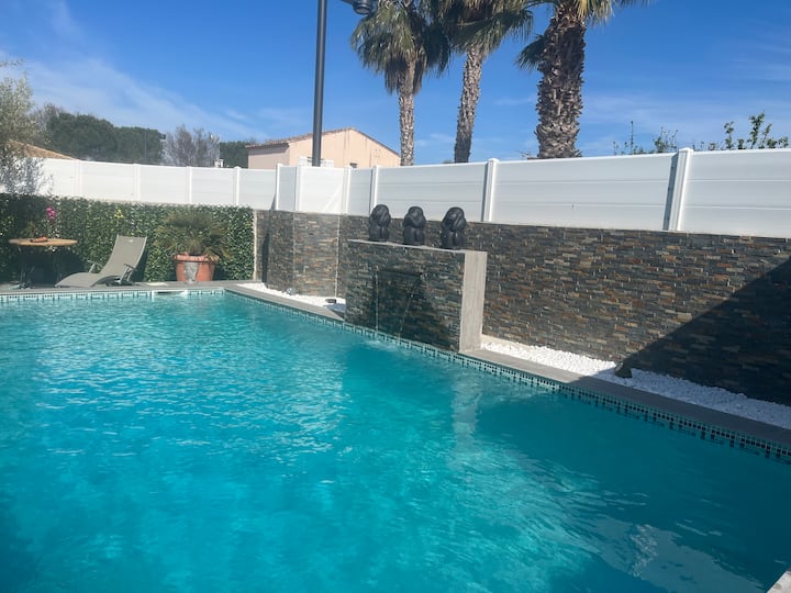 Magnifique Villa , Piscine ,Hamam Près  Des Plages - Pérols