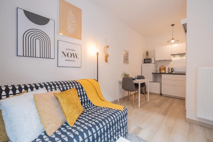 Studio Chic Soleil Proche Aéroport & Centre-ville - Charleroi