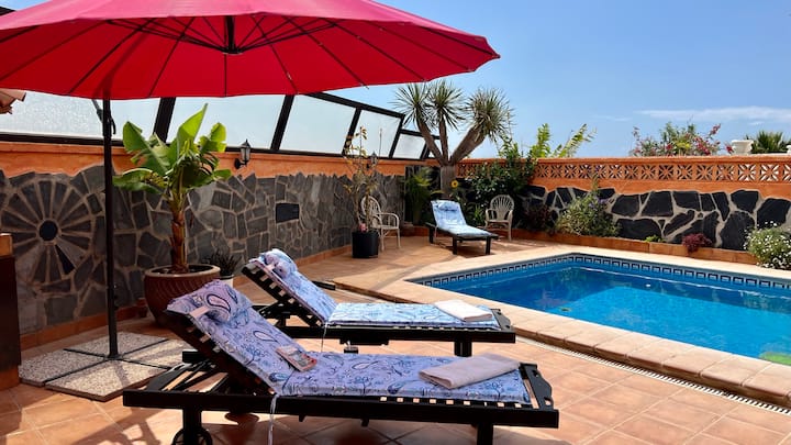 Chambre-suite#3 - Villa, Piscine, Jardin, Vue Mer - Teneriffa