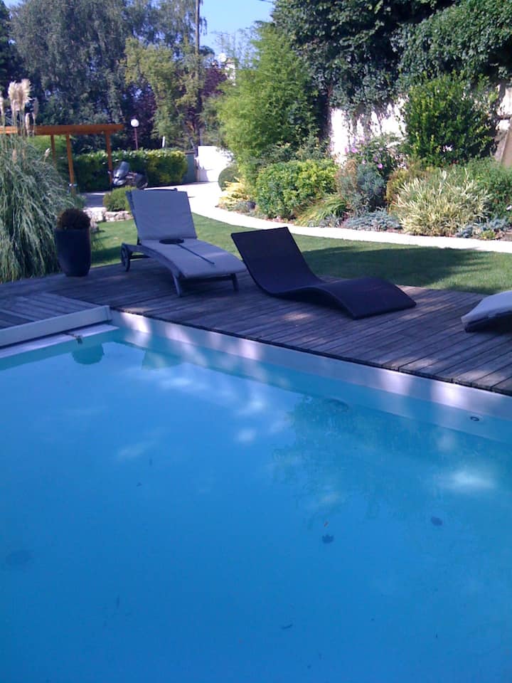 Villa Avec Piscine Pour Jo - Argenteuil