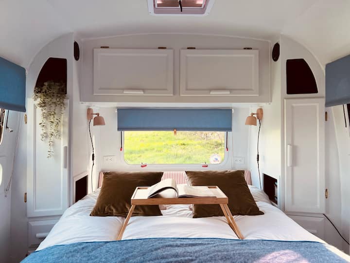 Vintage Airstream Outside Lewes - 