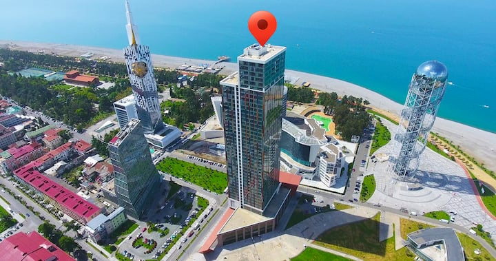 City Center-first Line, Studio Apt In Porta Tower. - Batumi