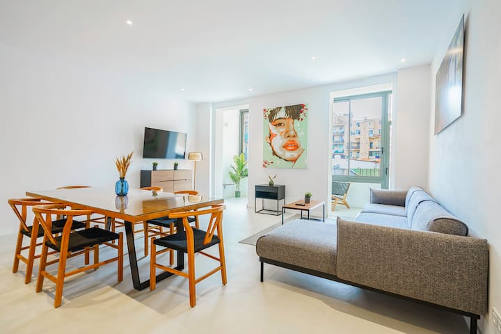 Nuevo Magnífico Apt. 3hab Luminoso  En El Centro - Badalona