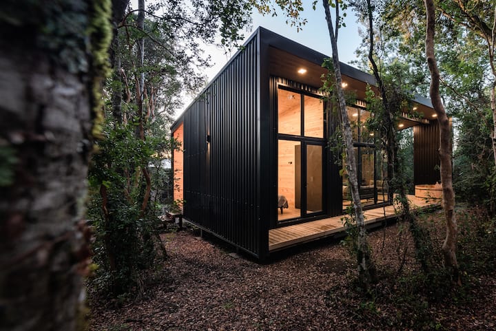 Cabaña Con Tinaja Privada En Terraza Nativo2 Pucón - Pucon